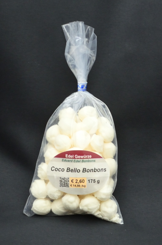 Coco Bello, gefüllte Bonbons mit Kokosraspeln. Onlineshop.